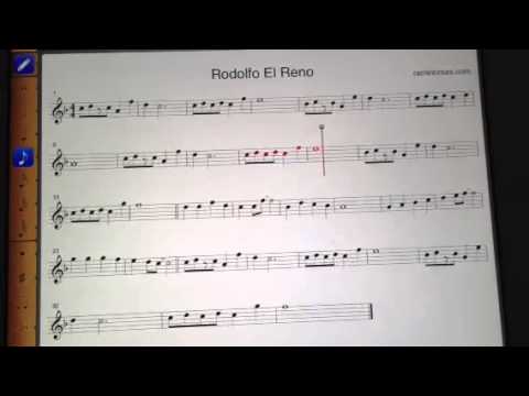 Rodolfo El Reno Villancicos Navideño Partitura - YouTube