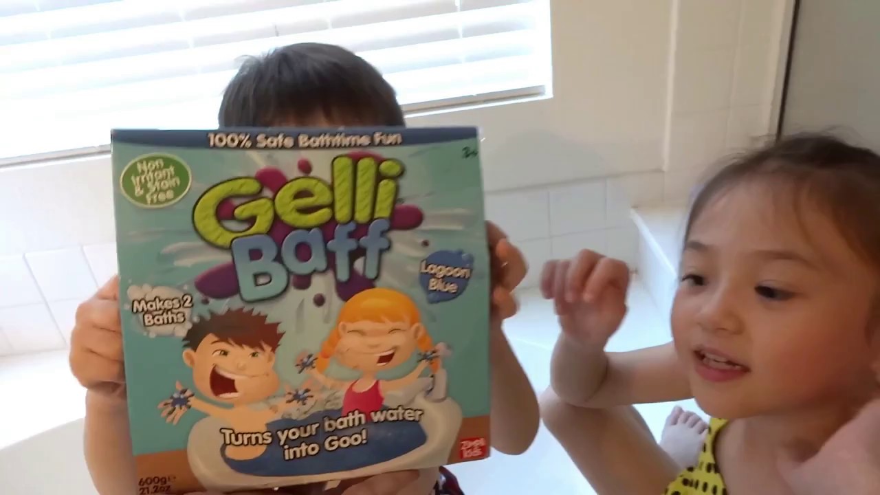GELLI BAFF!!! Jelly, Slimy LAGOON BLUE Baff - Bath Playtime Fun - YouTube