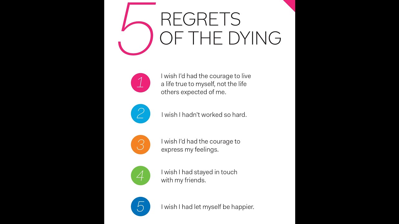 # top 5 regrets of the dying, # regrets , # how to avoid regrets in ...