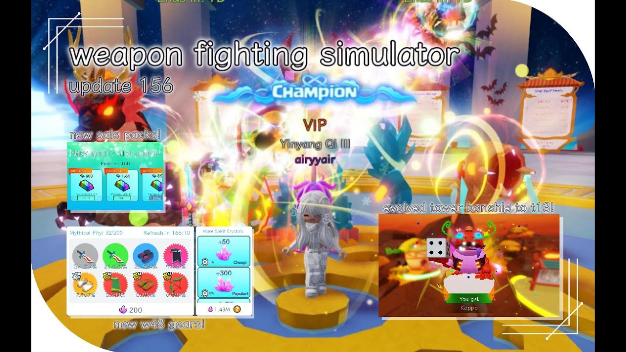 new UPDATE 156 gemstone event in roblox weapon fighting simulator ...