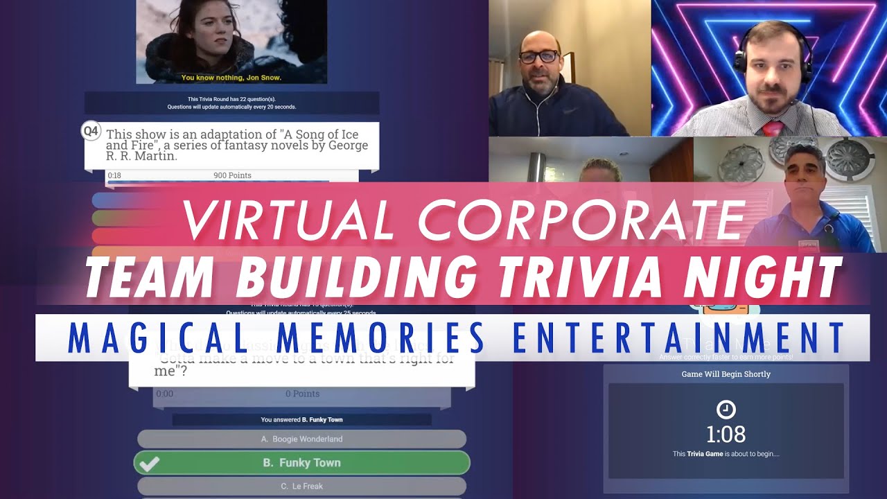 Virtual Corporate Team Building Trivia Night - YouTube