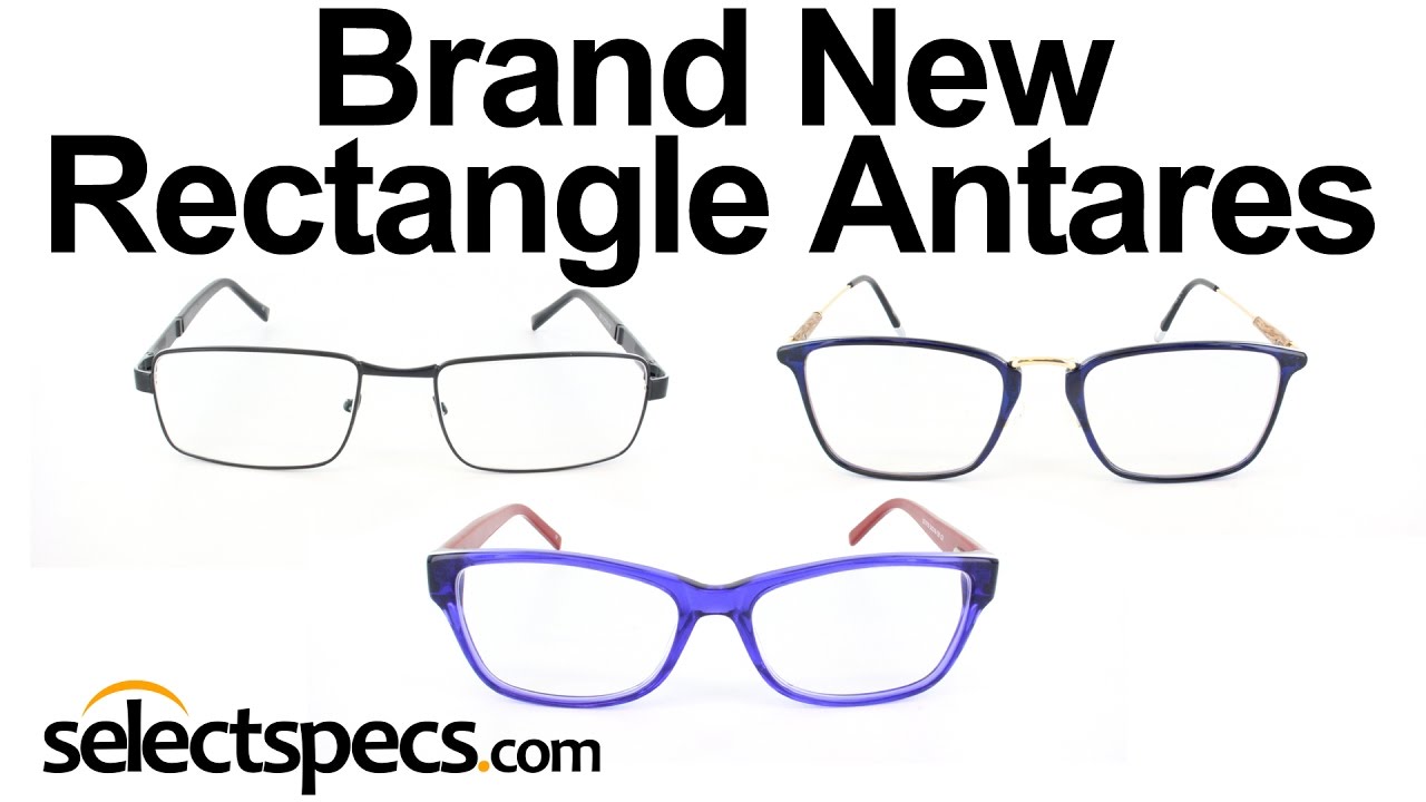 Brand New Rectangular Antares Glasses Frames - Selectspecs.com - YouTube