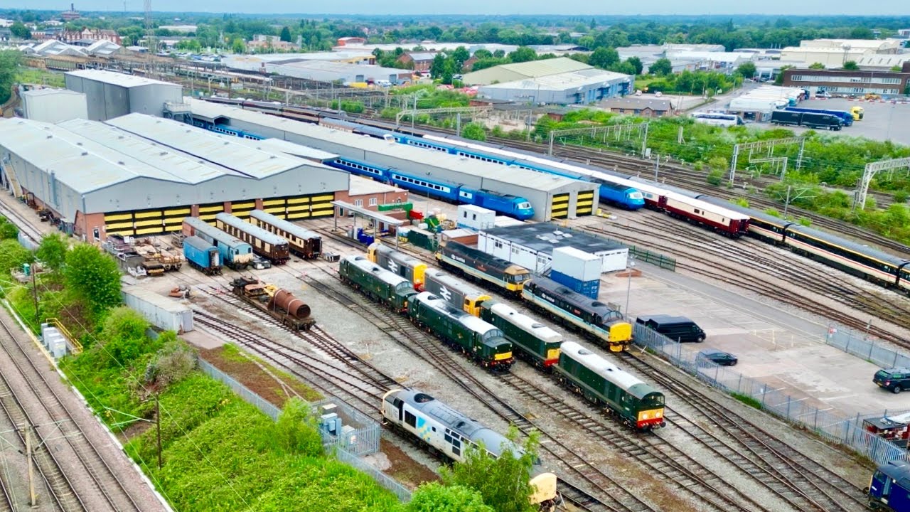 360° AERIAL VIEWS of Crewe Heritage Centre, Station & LSL's Depot and ...