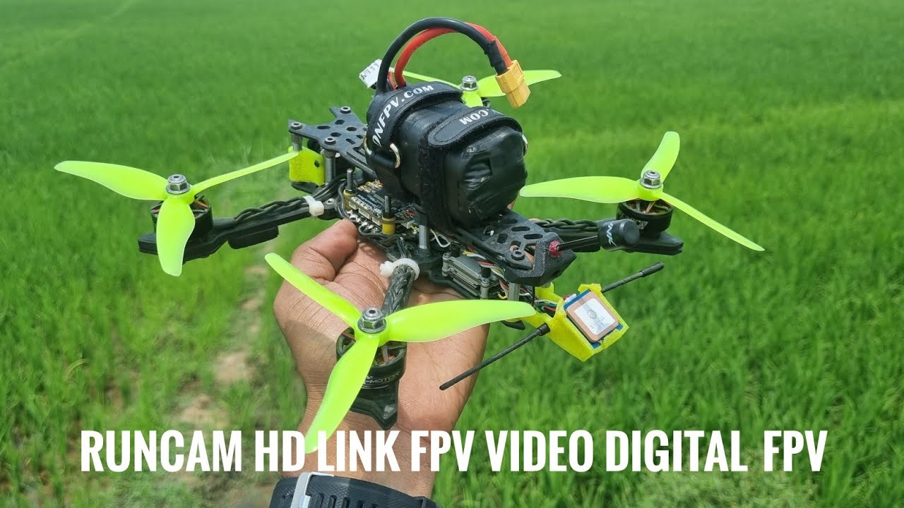 Fpv Drone Video/Runcam HD Link @720p/Dji V2 Goggle/Digital Fpv/India/Fly over Rice Fields - YouTube
