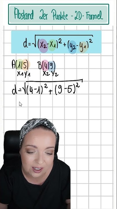 Abstand zweier Punkte 2D mit Formel #shorts - YouTube