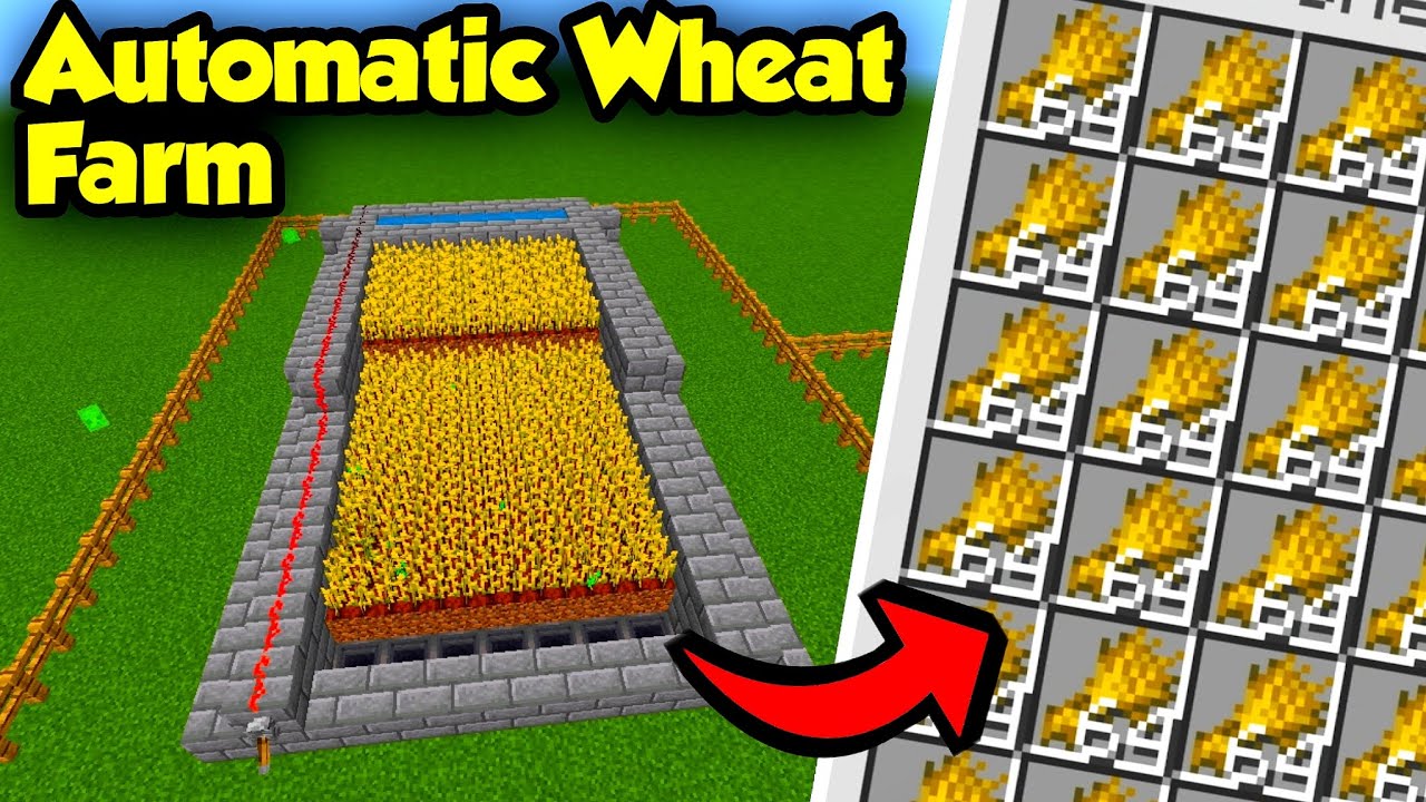 Making Automatic Wheat Farm In Minecraft - YouTube