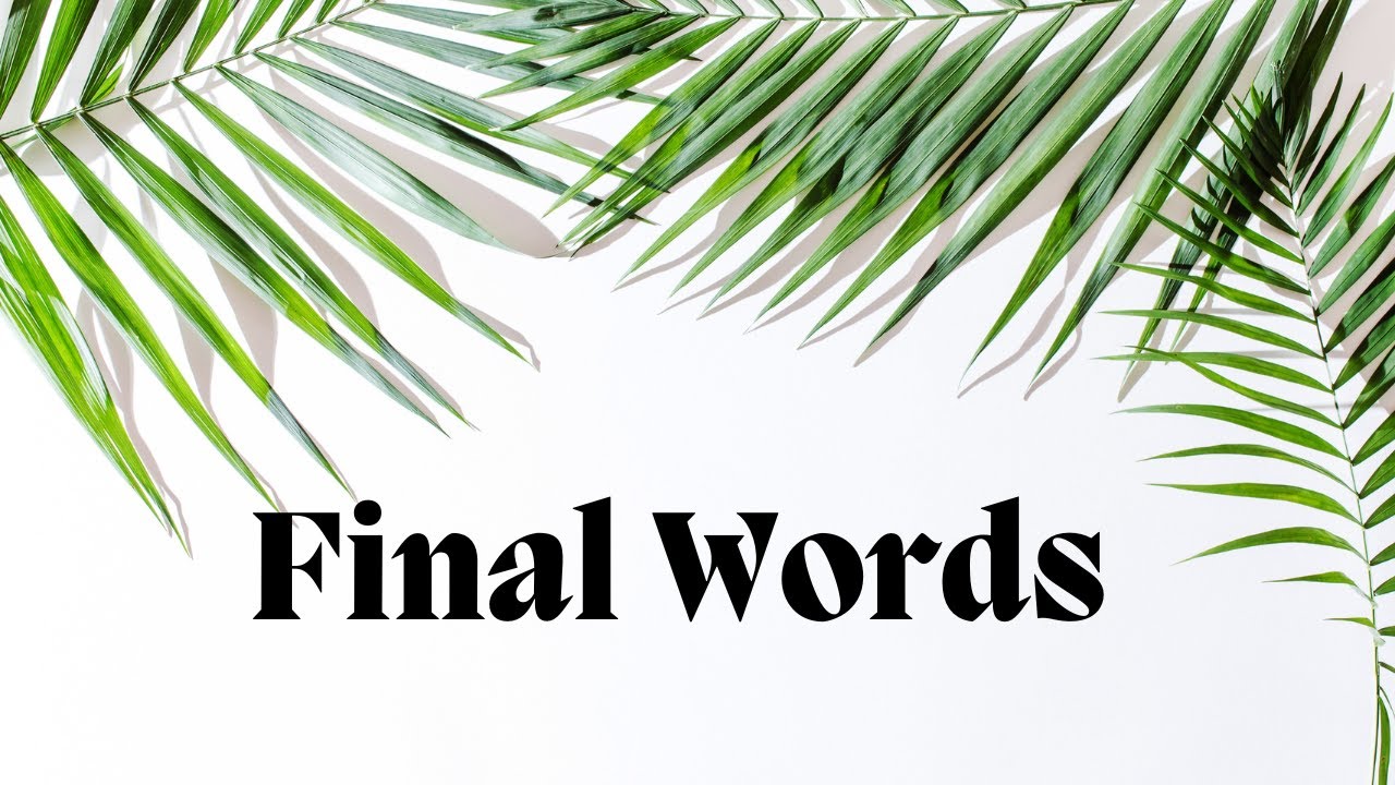 "Final Words" - YouTube