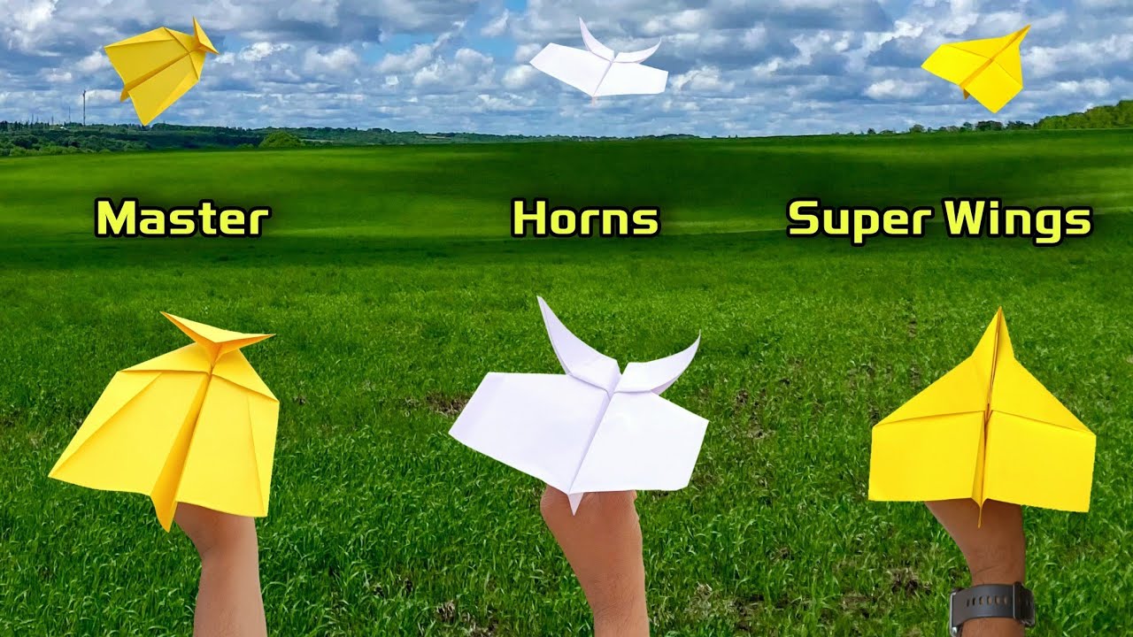 best 3 all flying plane, 3 new paper fly helicopter plane, best 3 ...