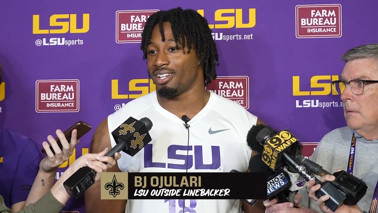 BJ Ojulari at LSU Pro Day 2023 | New Orleans Saints - YouTube