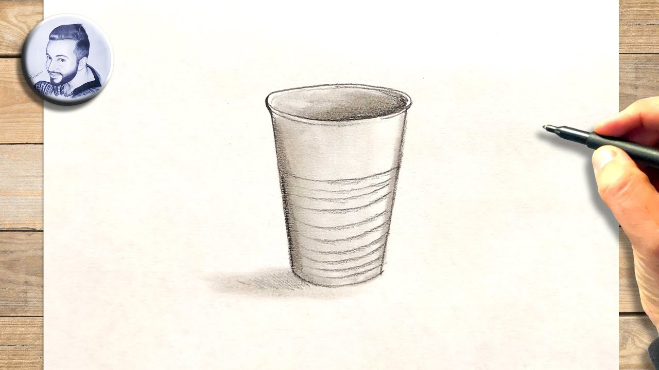Comment dessiner un gobelet - YouTube