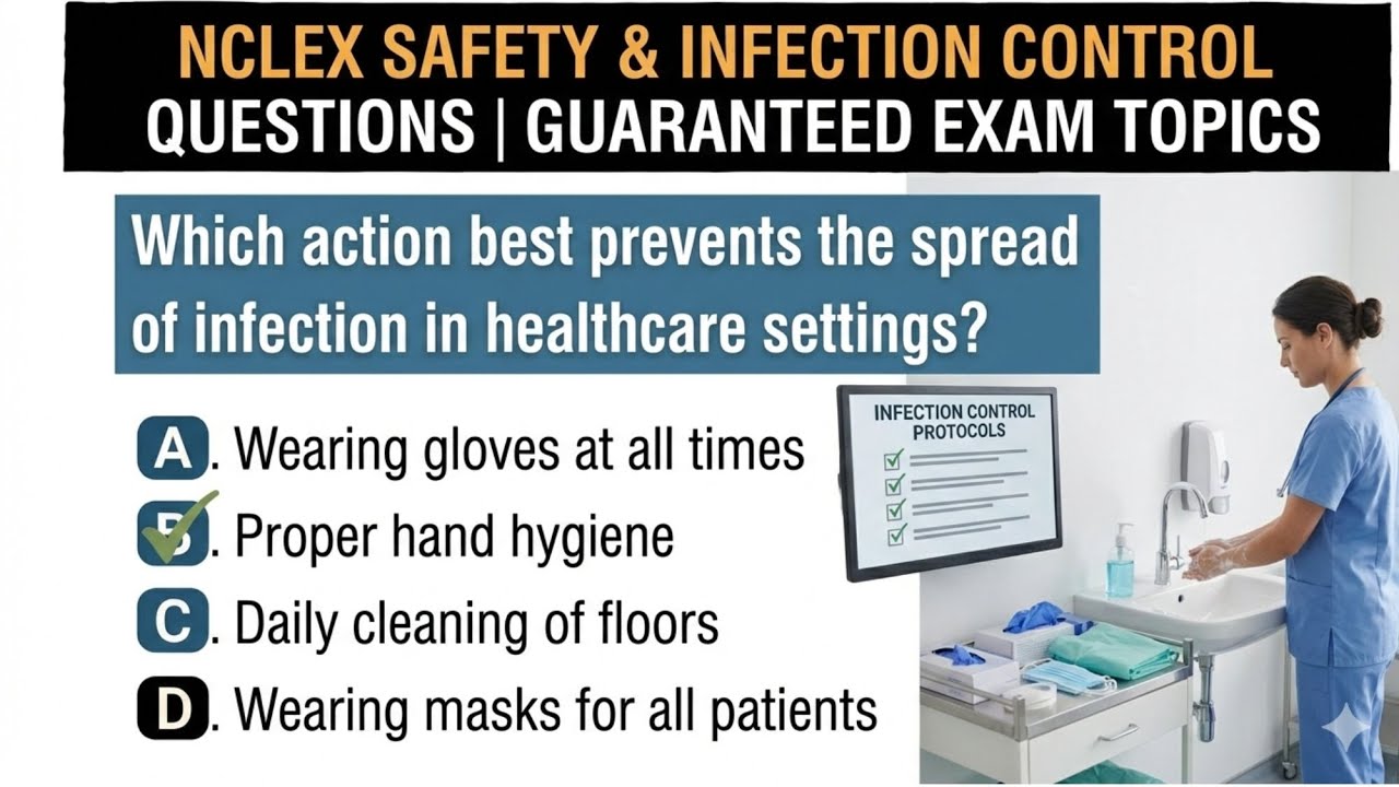 50 NCLEX Safety & Infection Control Questions #2026 #education #study # ...