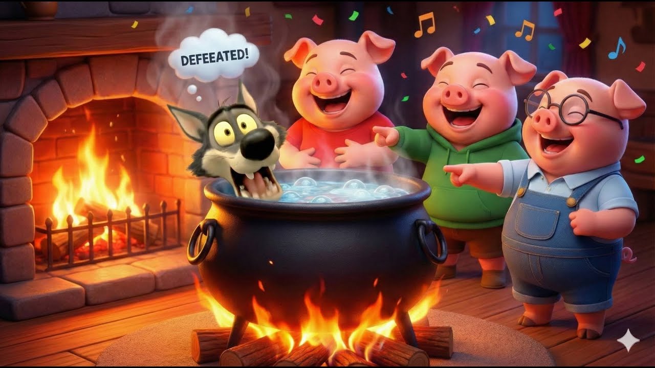 Three Little Pigs vs Big Bad Wolf! 🐷🐺 Funny Fairy Tale for Kids (3 ...