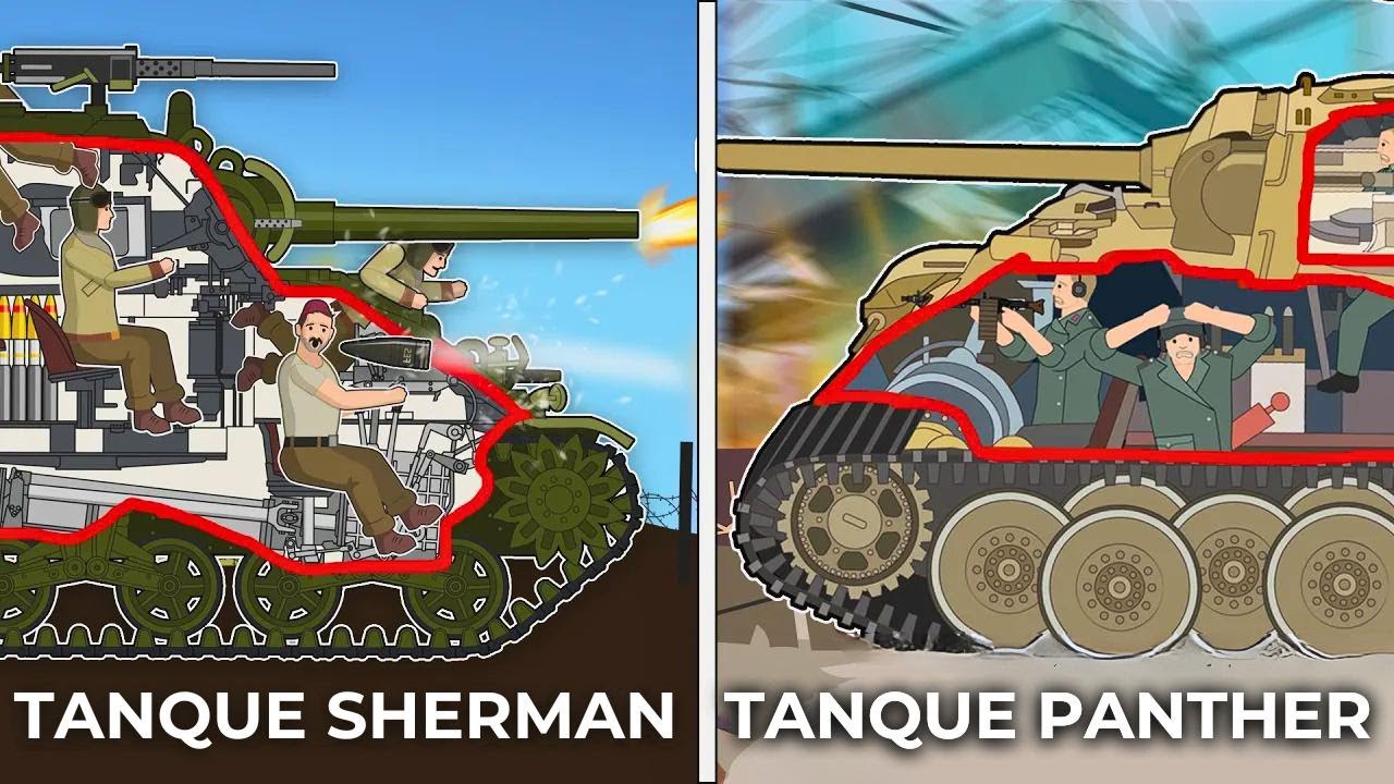 Tanque M4 Sherman VS Tanque Panther - YouTube