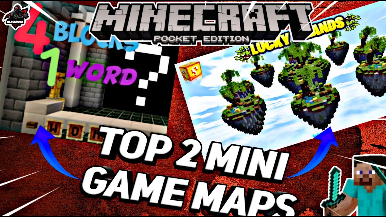 Top 2 Mini game maps for MCPE in Hindi || MCPE || Blackrock - YouTube
