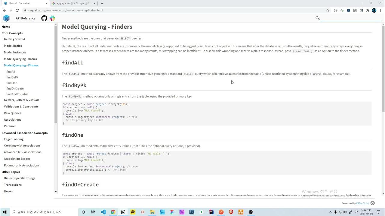 Sequelize Docs 6 Model Querying Finders Youtube