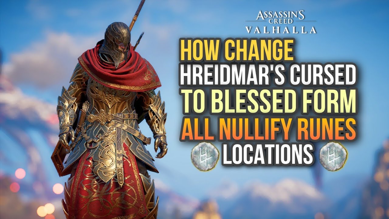 AC VALHALLA HOW TO PURIFIY HREIDMAR'S CURSED ARMOR | ALL NULLIFY RUNE ...