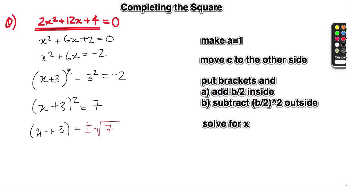 C1 Completing The Square YouTube c1-completing-the-square-youtube