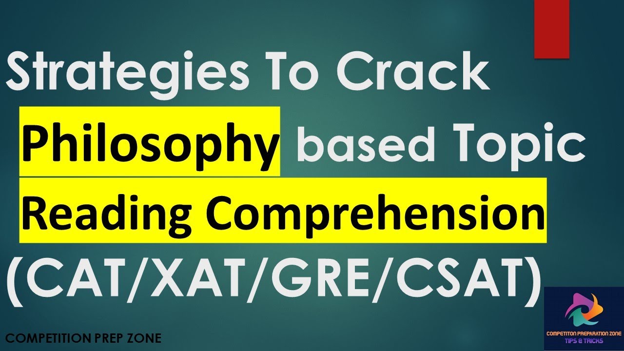 Reading comprehension passage | In depth analysis CAT RC set question ...