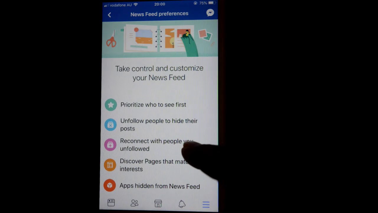 How to customize newsfeed in Facebook iOS or iPhone app - YouTube