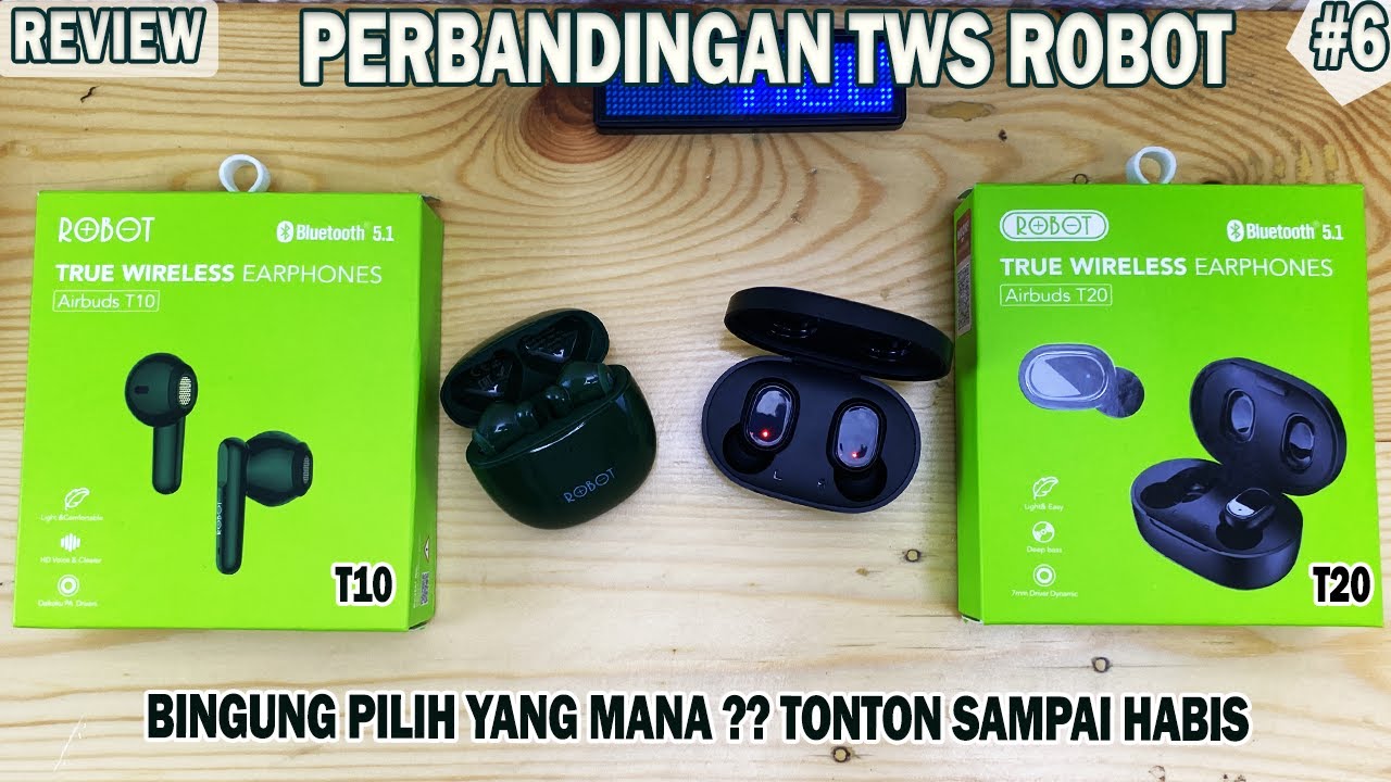 [REVIEW] TWS ROBOT T10 dan T20 TWS 100 RIBUAN TERBAIK 2023 - YouTube