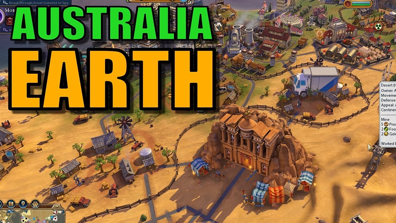 Civ 6: Australia Gameplay [True Start Earth Map] Let’s Play ...