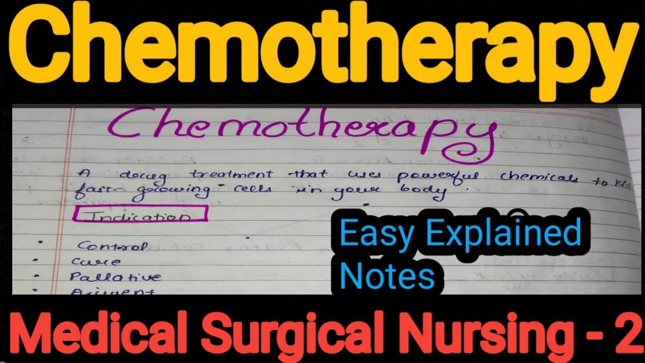 Notes Of Chemotherapy (Oncology -part 6) in Medical Surgical Nursing ...