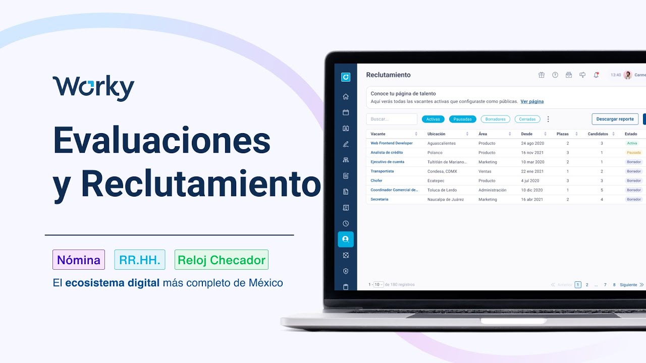 Gestión de Recursos Humanos con Worky | Reclutamiento y evaluaciones ...