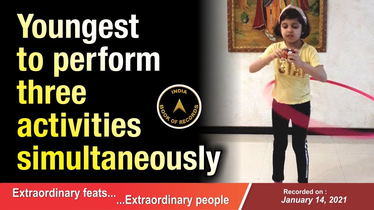 Youngest to perform three activities simultaneously - YouTube