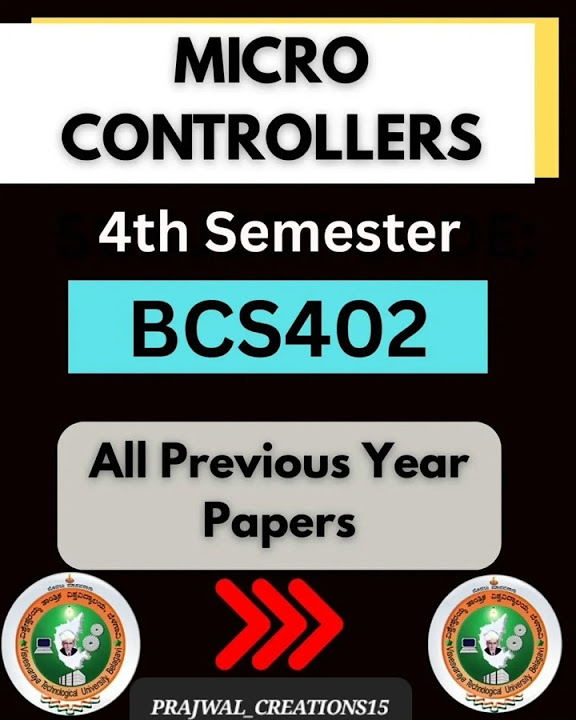 BCS402 Microcontroller Previous Year Papers (VTU) #vtu #2025exams #vtupapers #Microcontroller # ...