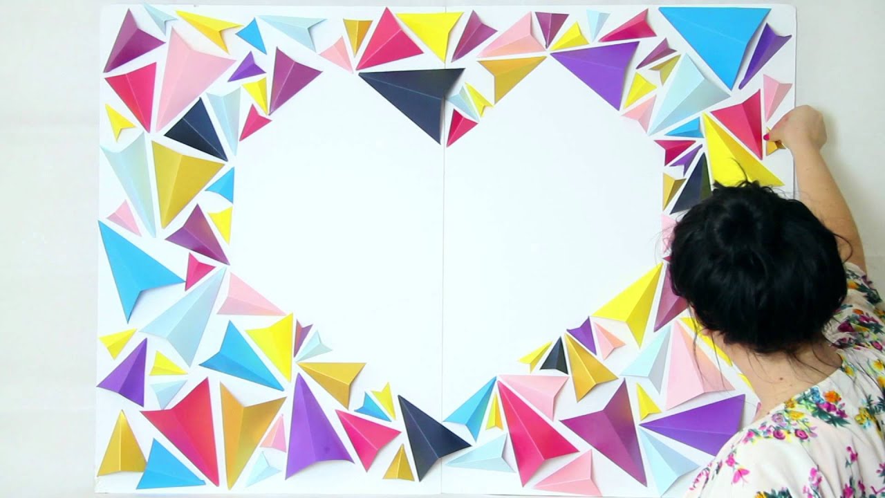 Geometric Heart Backdrop Tutorial & Altar DIY - YouTube
