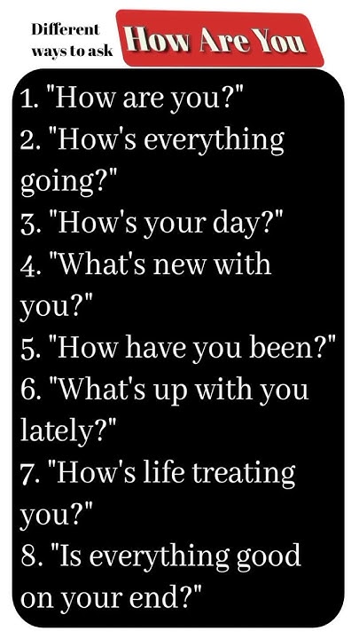 Different ways to ask "How are you"/advanced english #viral #english # ...