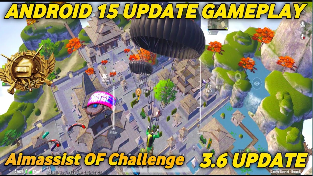 Android 15 update gameplay aggressive aim assist of challenge bgmi pubg ...