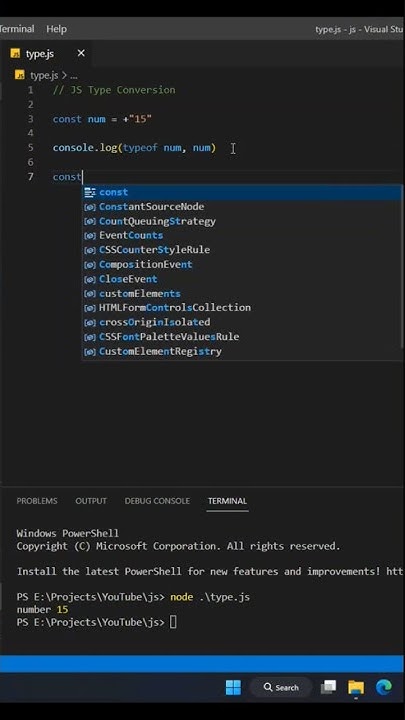 JavaScript Type Conversion Trick #shorts #coding #javascript - YouTube