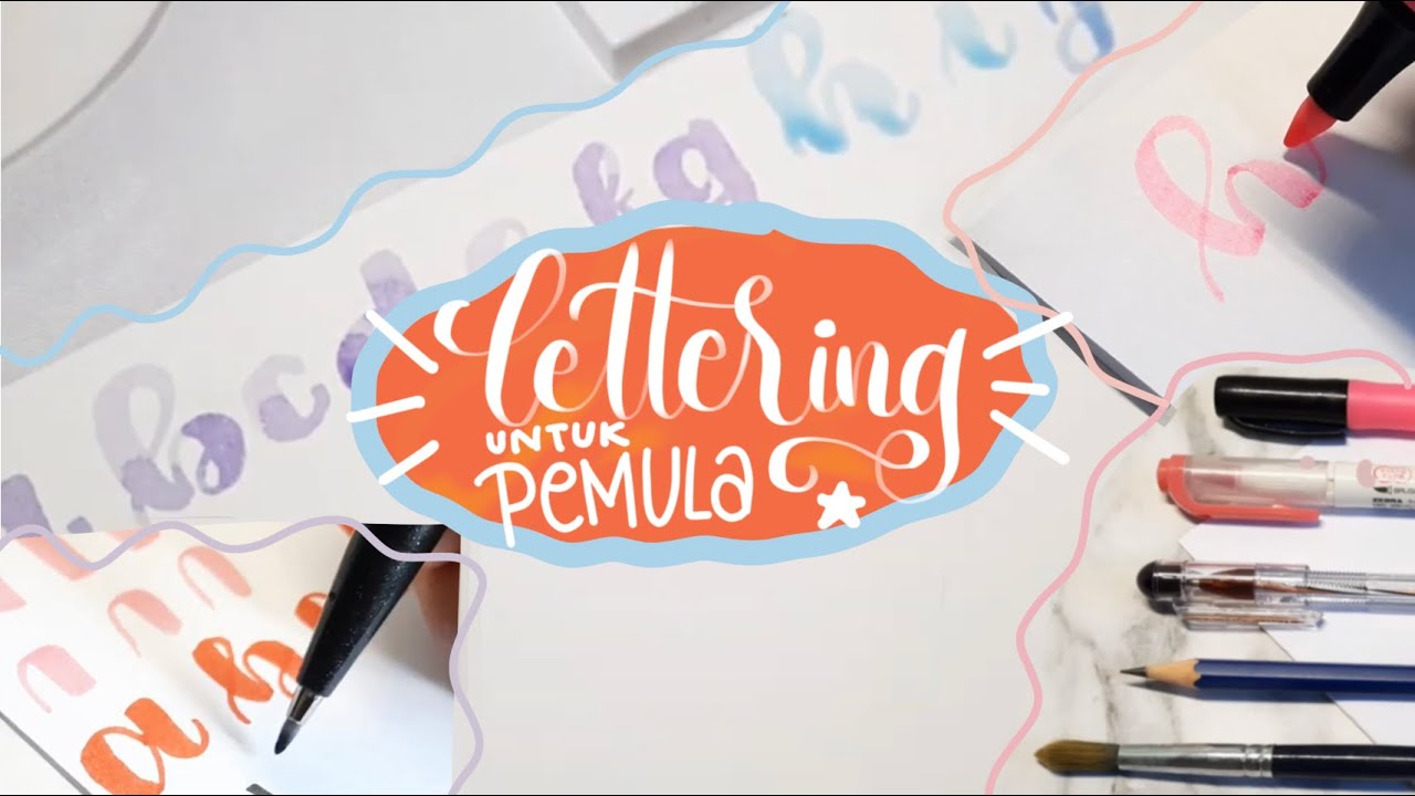 Hand Lettering untuk pemula ! Cara lettering pakai pensil, pulpen ...