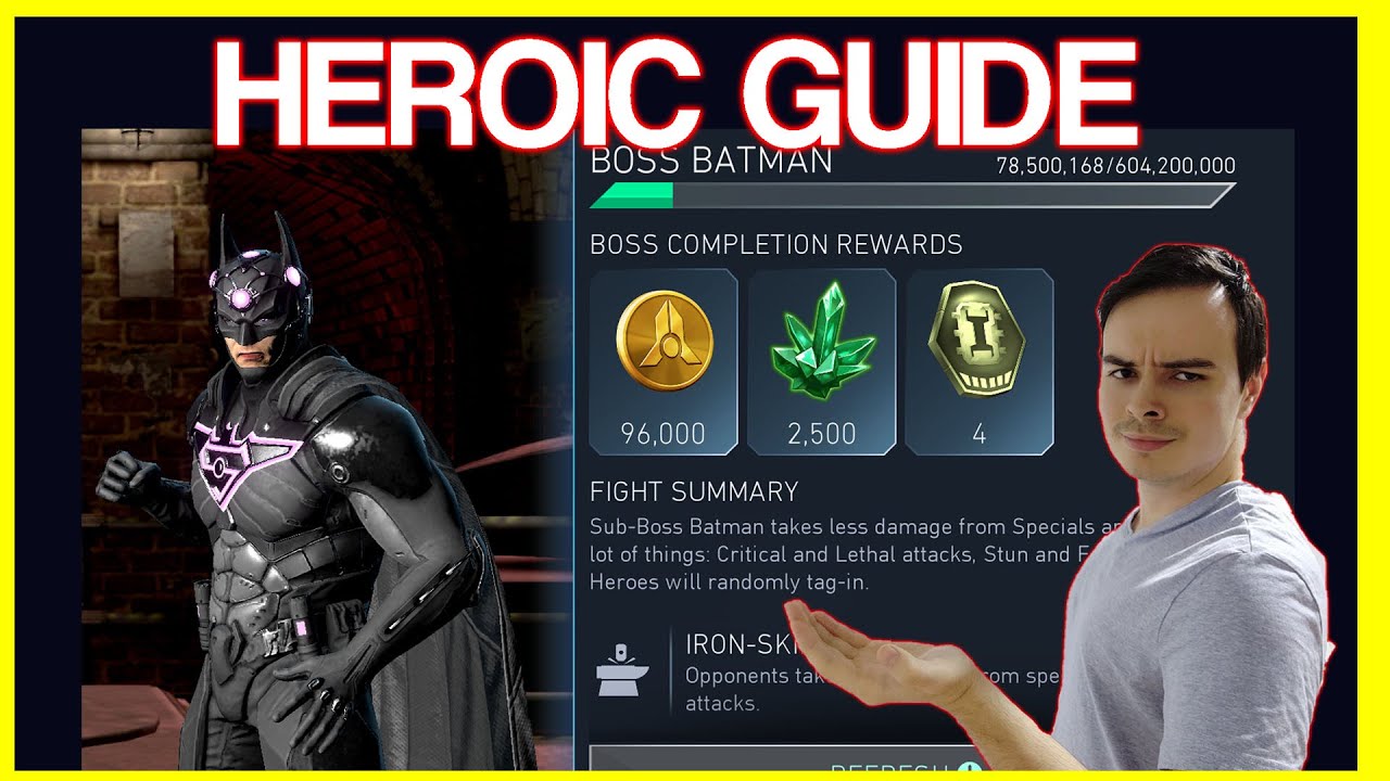 How To Make Any Team Work Vs Boss Batman Injustice 2 Mobile Rise Of ...