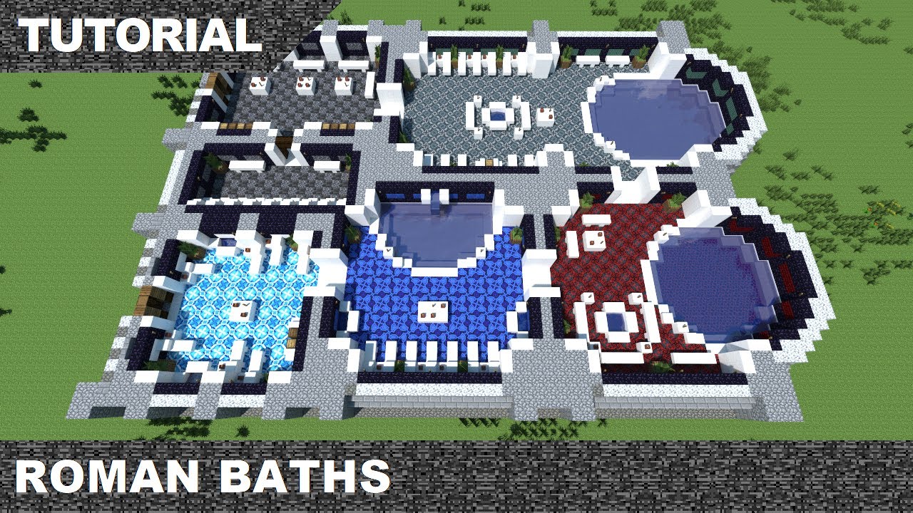 Minecraft Roman Baths Tutorial & Download part 2 - YouTube