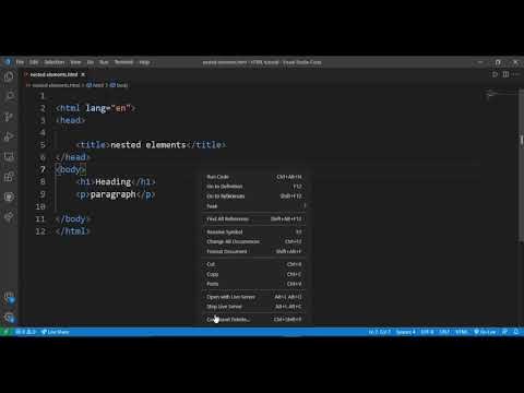 10.nested elements in html | how to nest elements in html | nesting of ...