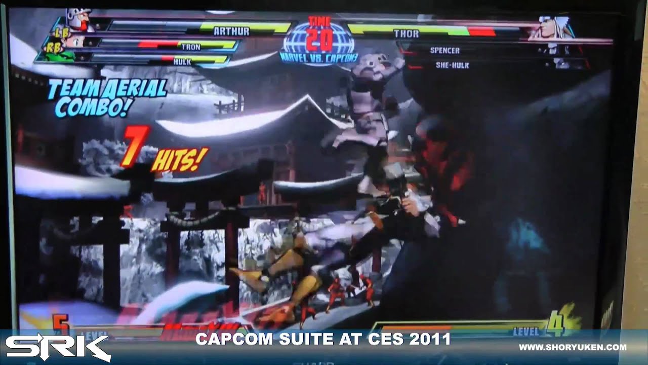 MvC3 at CES 2011 - Mike Ross(Arthur,Hulk,Tron) vs UltraDavid(Spencer ...