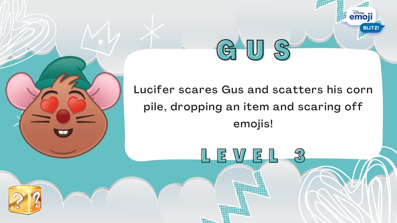 Disney Emoji Blitz - Gus (Level 3) - Cinderella - Gold Emoji - YouTube