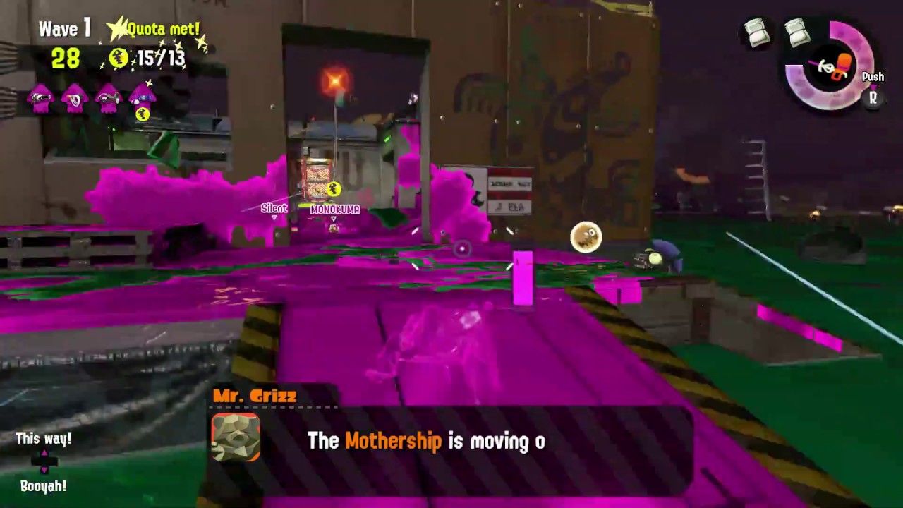 Salmon run - Splatoon 2 - Mother ship in lost outpost - YouTube
