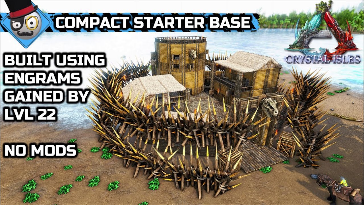 Ark: Survival Evolved - Crystal Isles - Starter Base using Engrams up ...