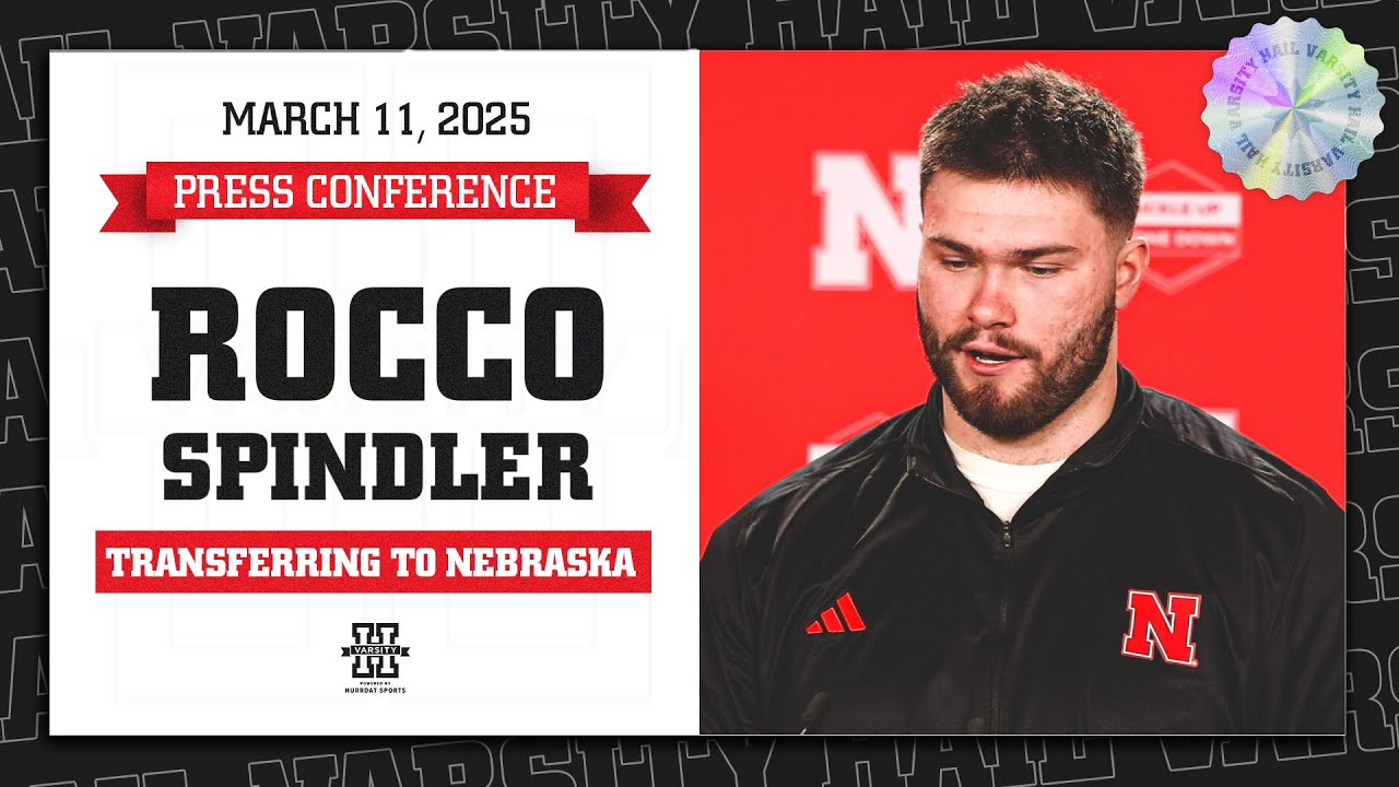 Nebraska Football Transfer OL Rocco Spindler Press Conference | Notre ...