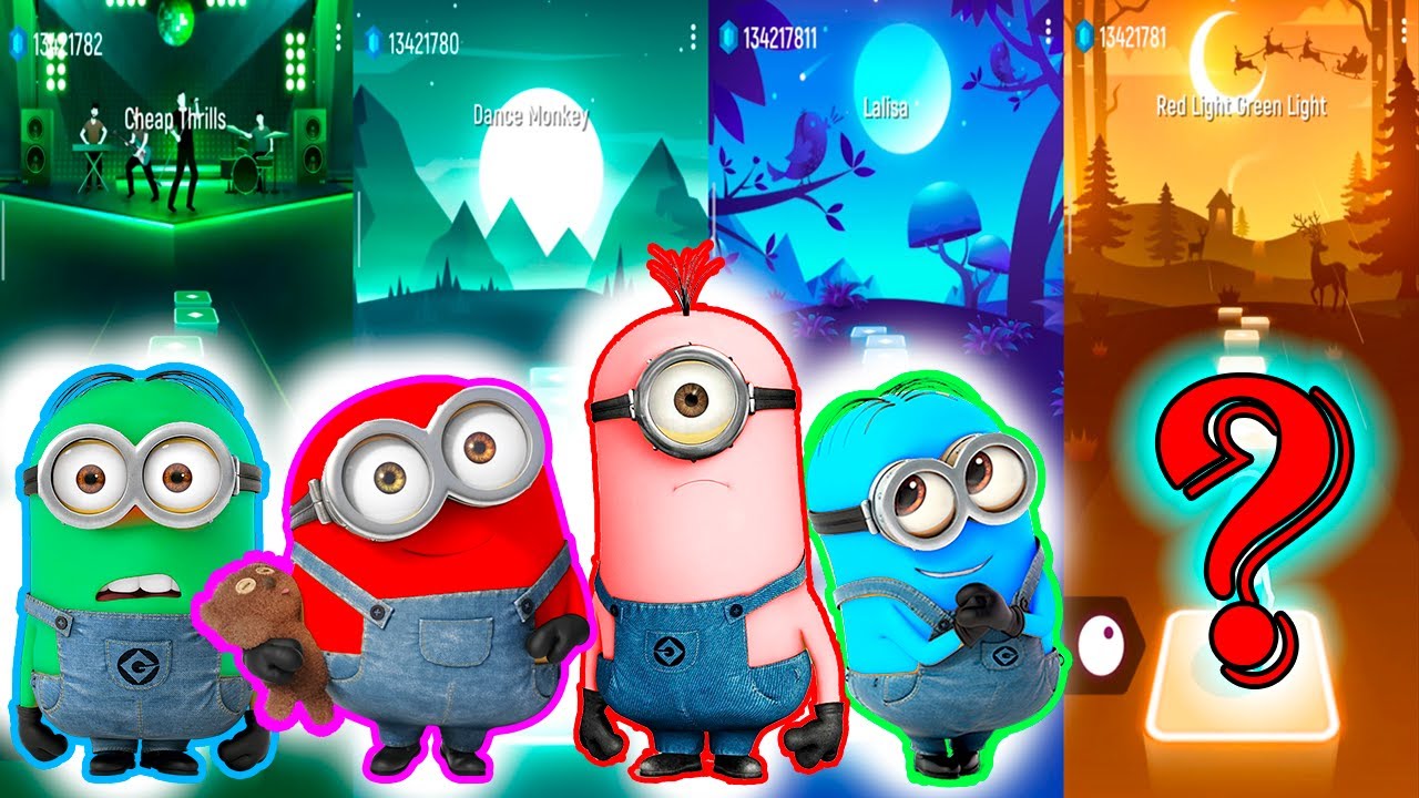 Tiles Hop EDM Rush - Minion Bob vs Kevin vs Dave vs Stuart - YouTube