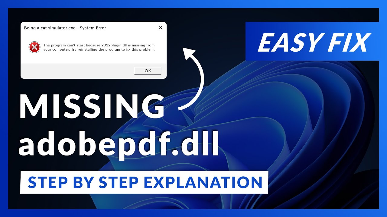 adobepdf.dll Error Windows 11 | 2 Ways To FIX | 2021 - YouTube