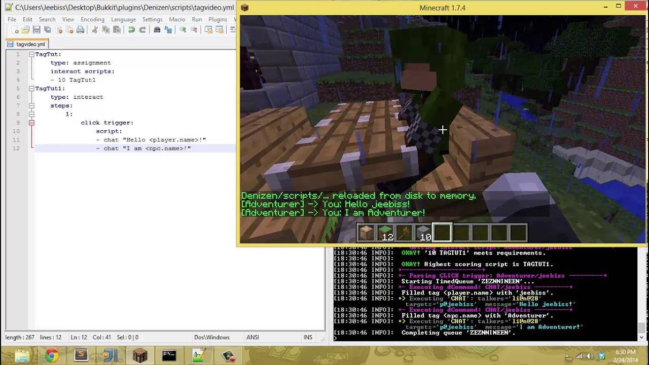 Denizen Scripting Tutorials - Tags 101: What is tag? What are objects? - YouTube