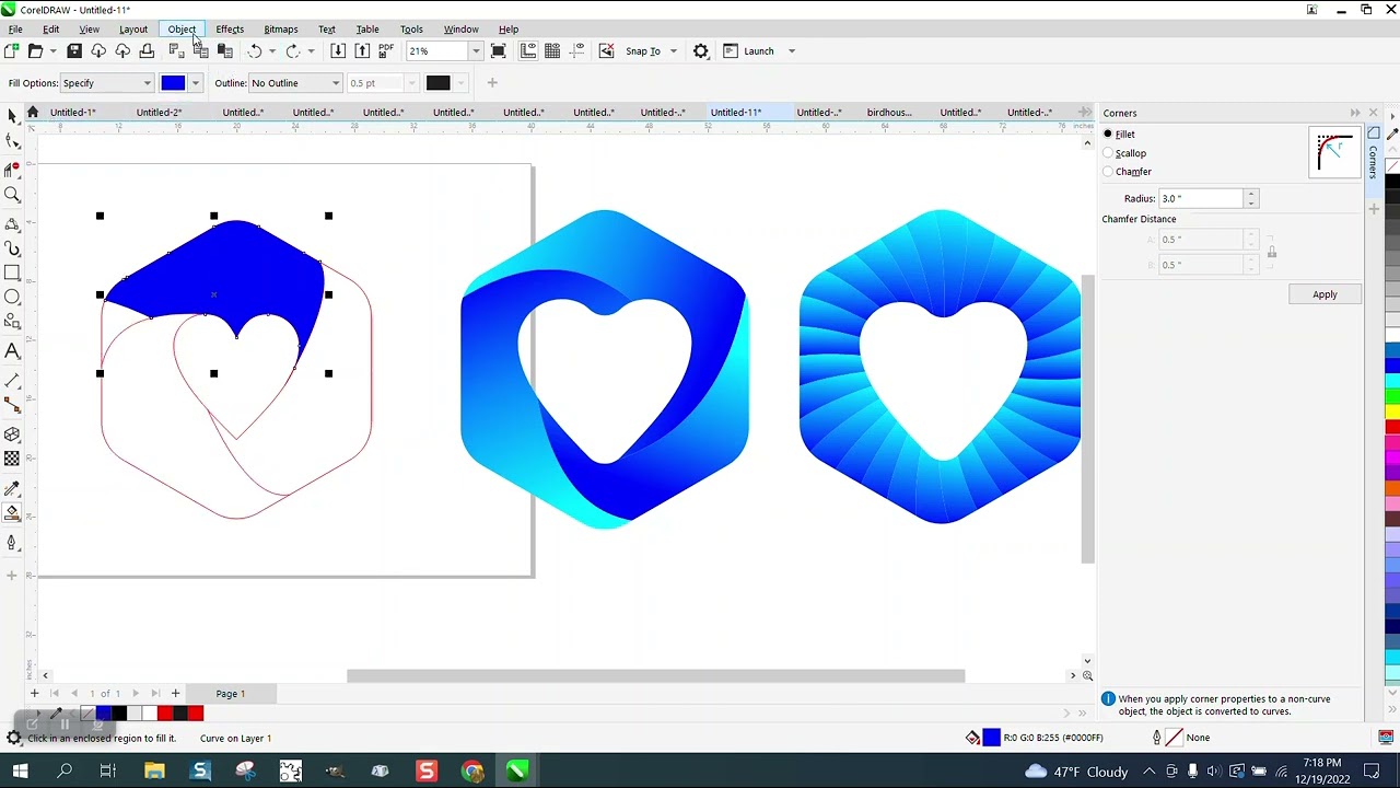 Corel Draw Tips Tricks Heart And Polygon Interactive Fill Tool YouTube Corel Draw Tips Tricks Heart And Polygon Interactive Fill Tool YouTube