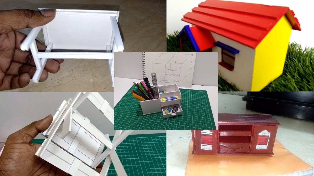 SunBoard Crafts || Sun Board Craft || Desk Organiser using Sun Board ...