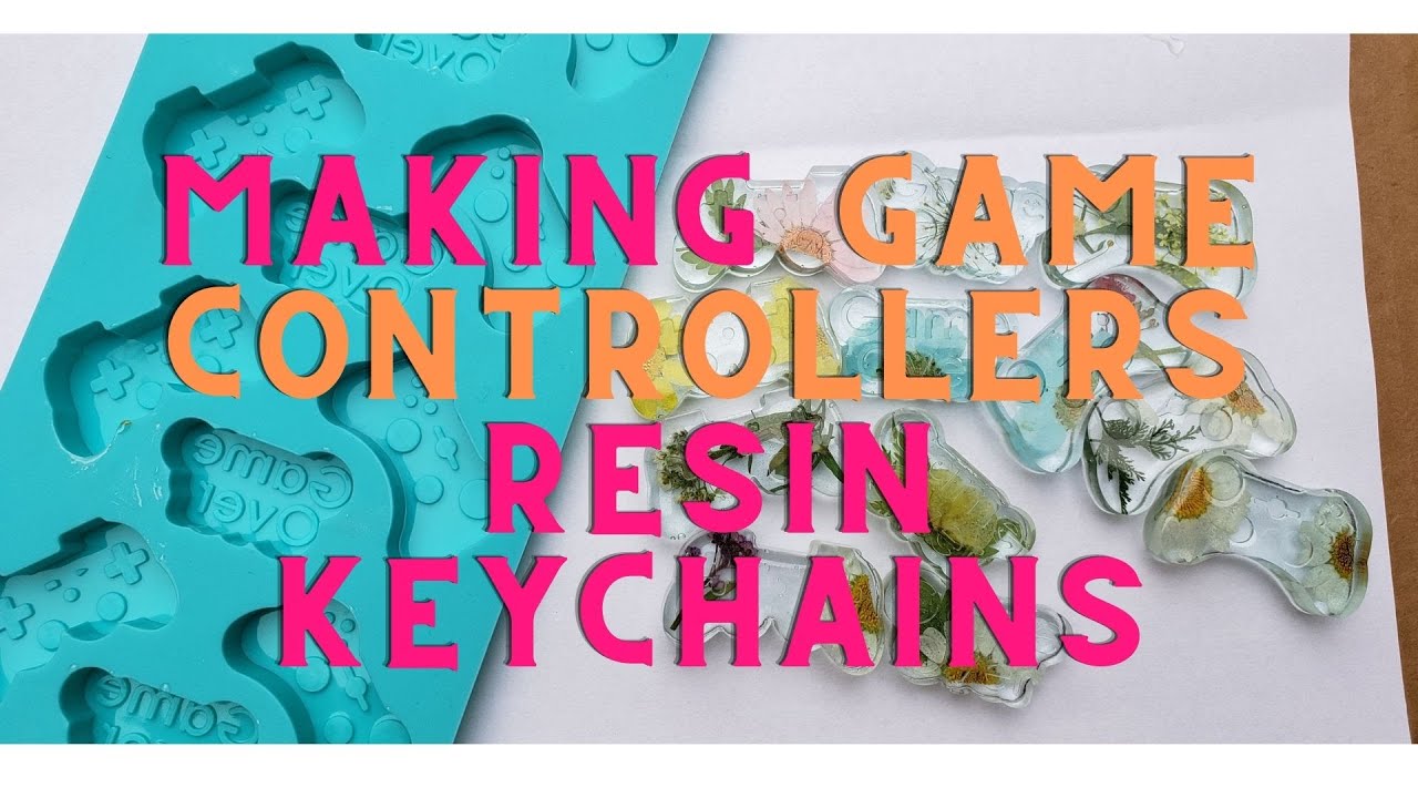 how to make game controllers resin keychains | first time making resin ...