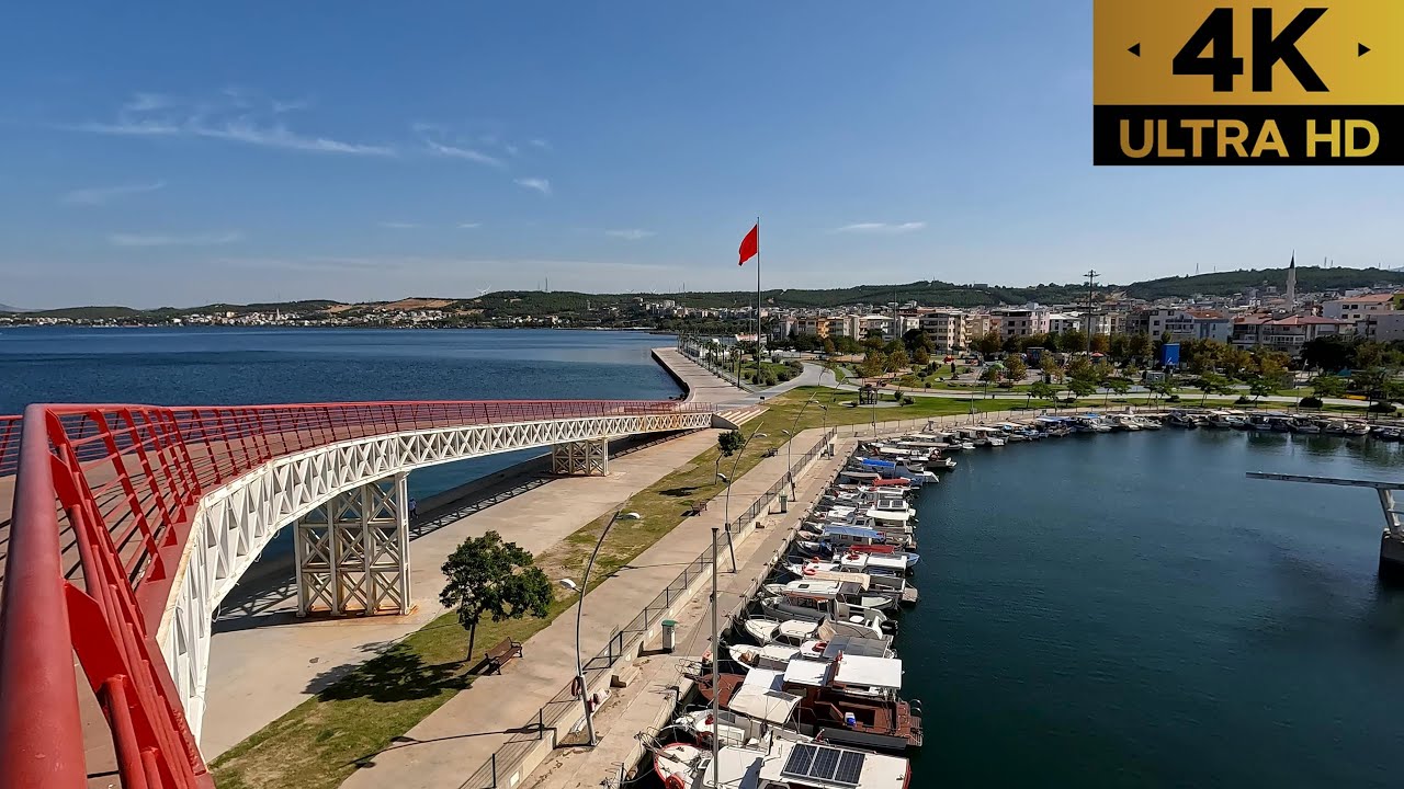 İzmir Aliağa Sahili | Aliağa Marina | Avcı Ramadan Parkı | 4K | 30fps ...