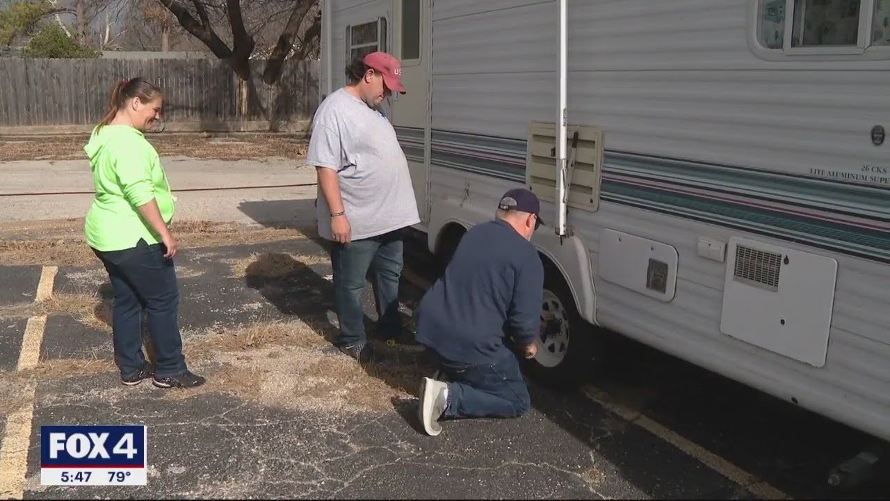 Operation Texas Strong donates renovated RVs to homeless veterans - YouTube